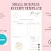 Small Business Receipt Template, INSTANT DOWNLOAD, Business Invoice ...