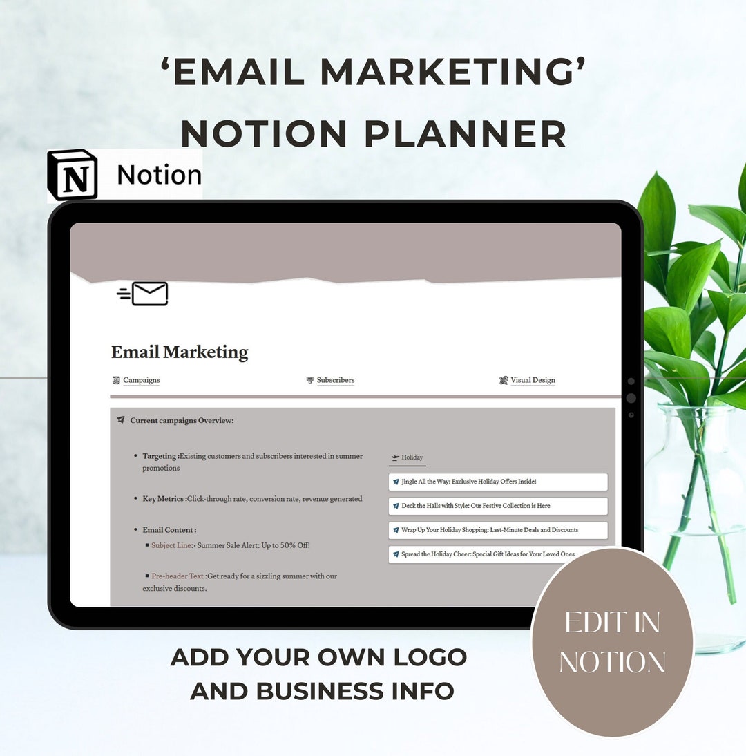 Notion Template Email Marketing, Ultimate Notion Email Marketing ...