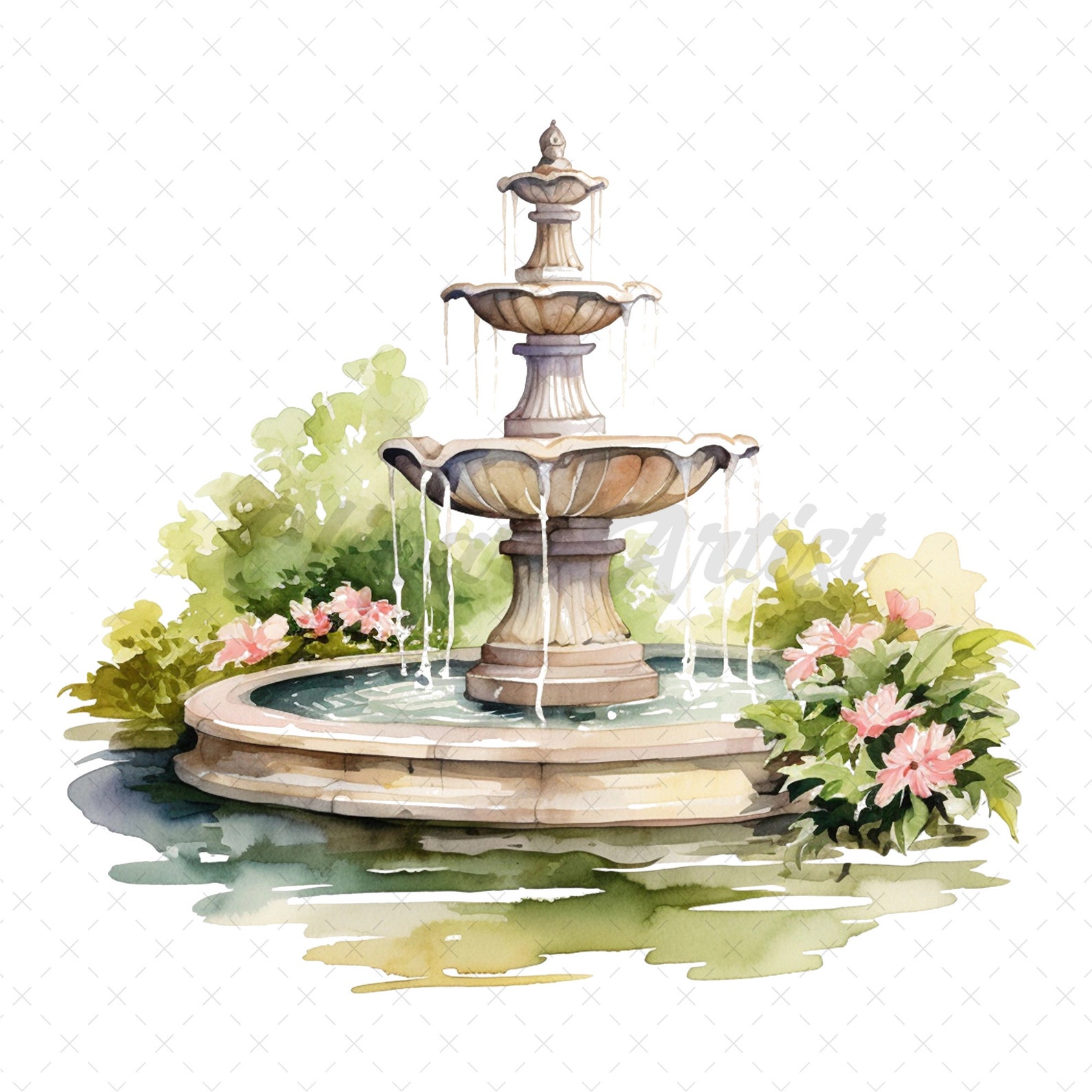 20 High-quality Garden Fountains Clipart Garden Fountains - Etsy