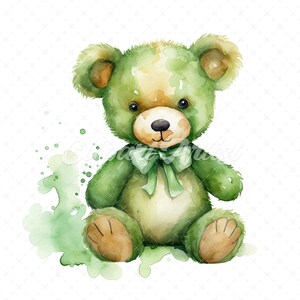 20 High-quality Green Teddy Bear Clipart Green Teddy Bear Digital ...