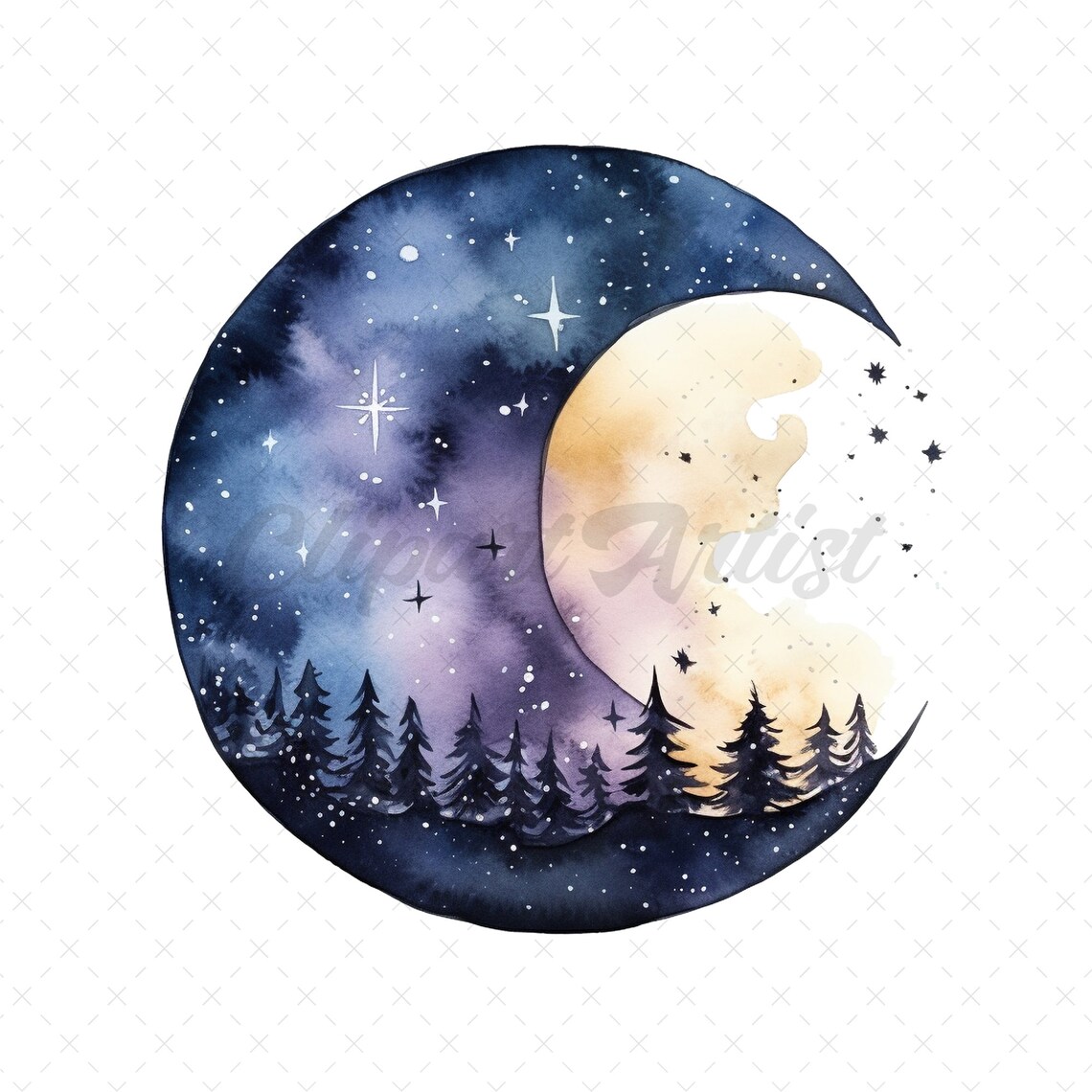 17 High-quality Heavenly Moons Clipart - Heavenly Moons Digital ...