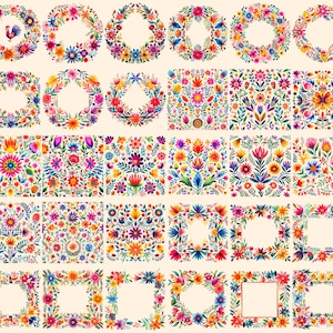 Mexican Watercolor Clipart Bundle - 275+ Transparent PNG, Vibrant ...