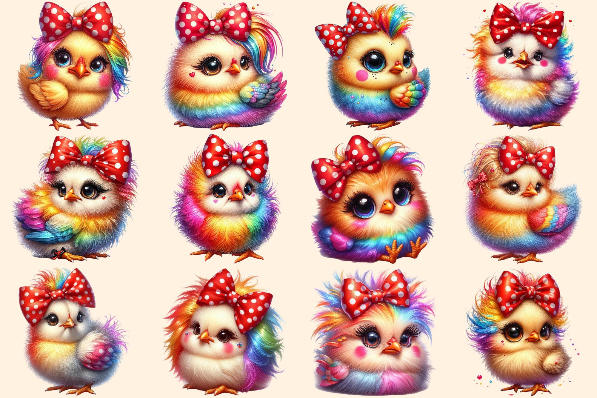 Funny Chicken Clipart – Farm Animal PNG Illustrations (digital Download ...