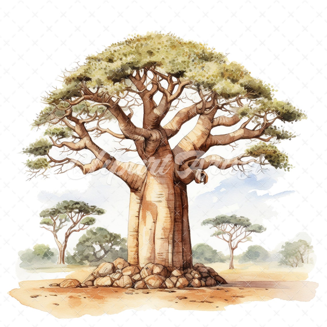 20 High-quality Baobab Tree Clipart Baobab Tree Digital - Etsy