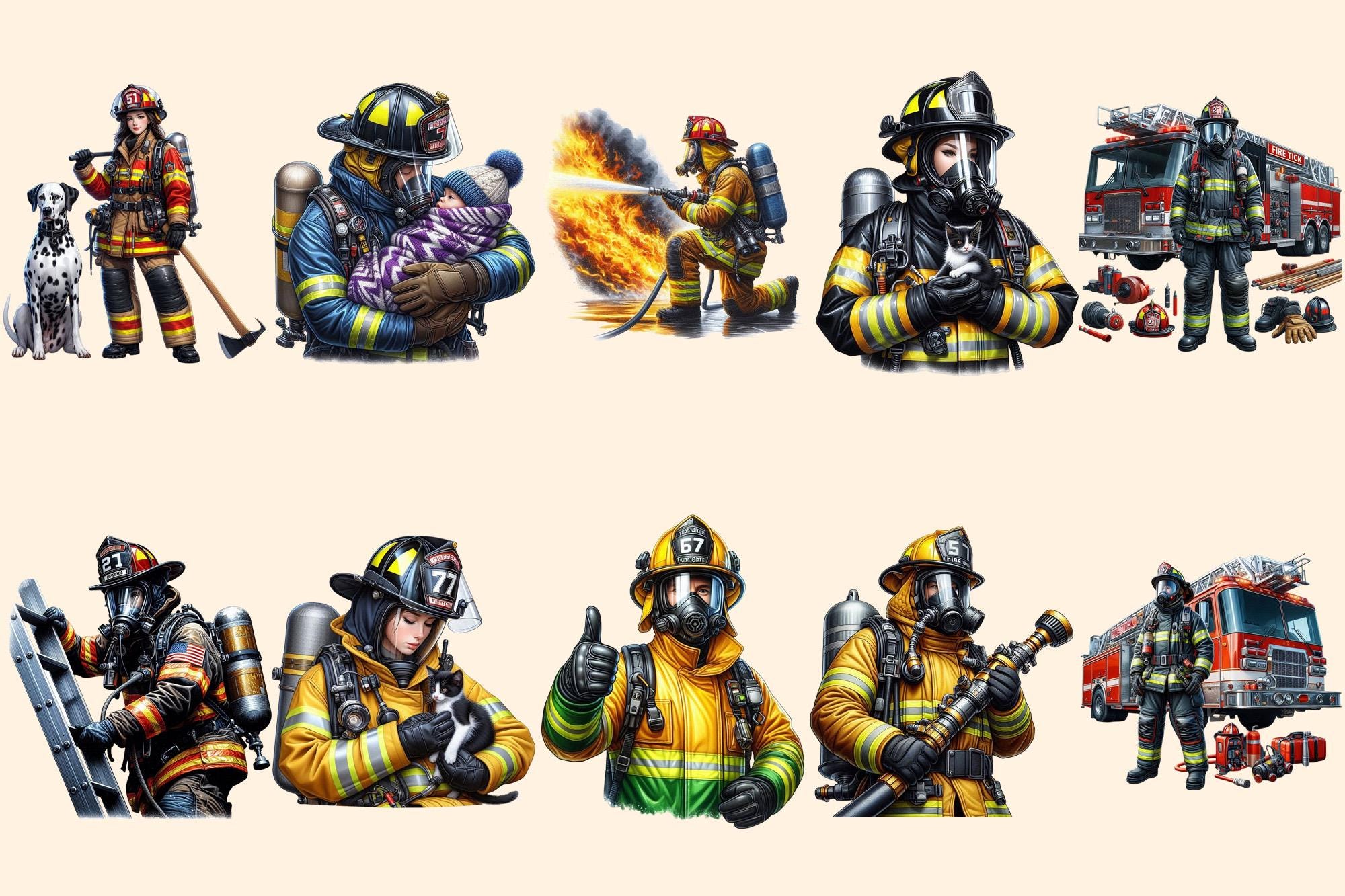 Firefighters PNG Clipart Collection – Emergency Rescue Graphics ...