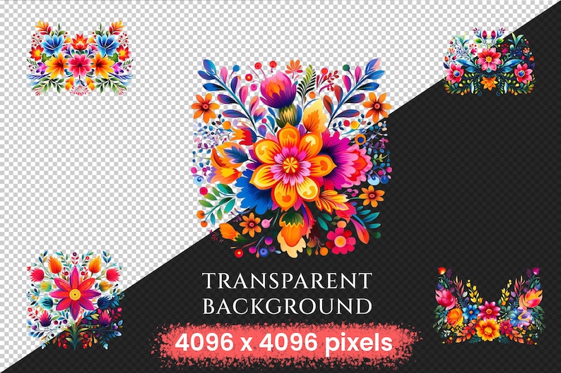 Mexican Watercolor Clipart Bundle – Otomi PNG Images (digital Download ...