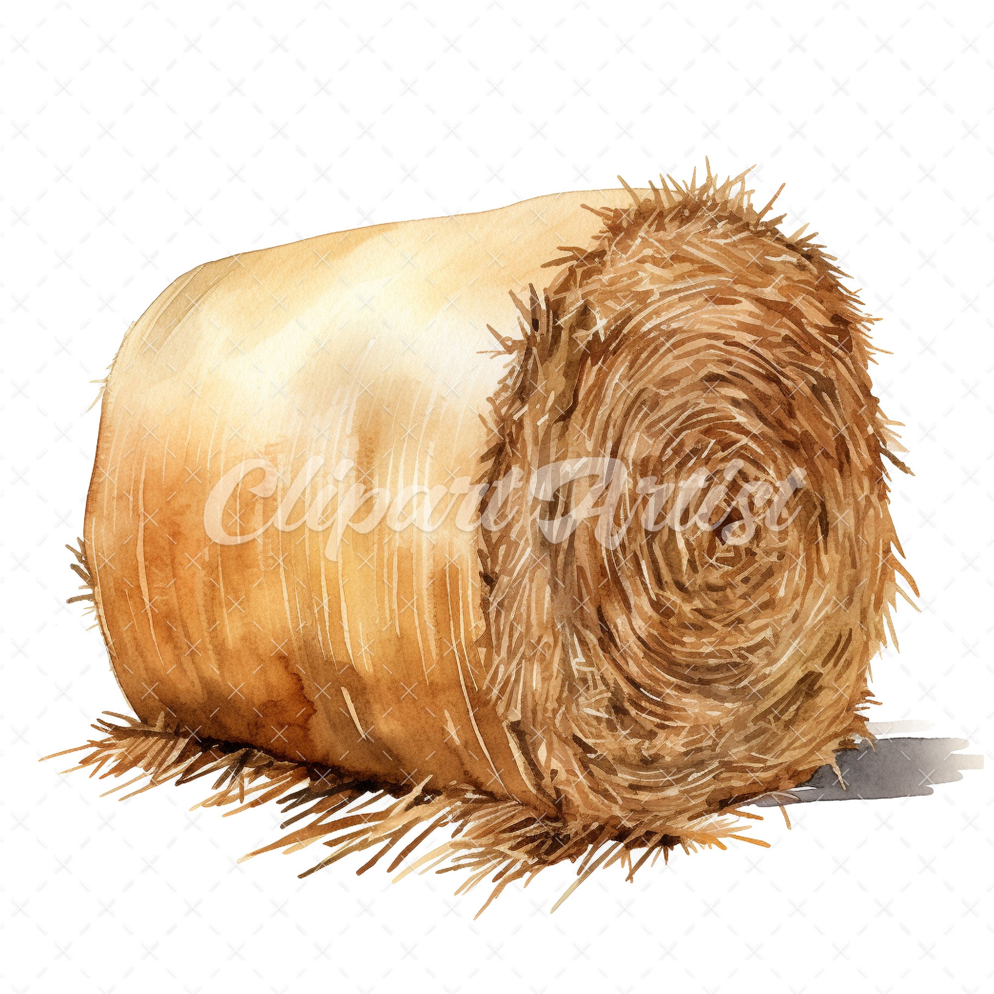 19 High-quality Hay Bale Clipart Hay Bale Digital Watercolor JPG ...