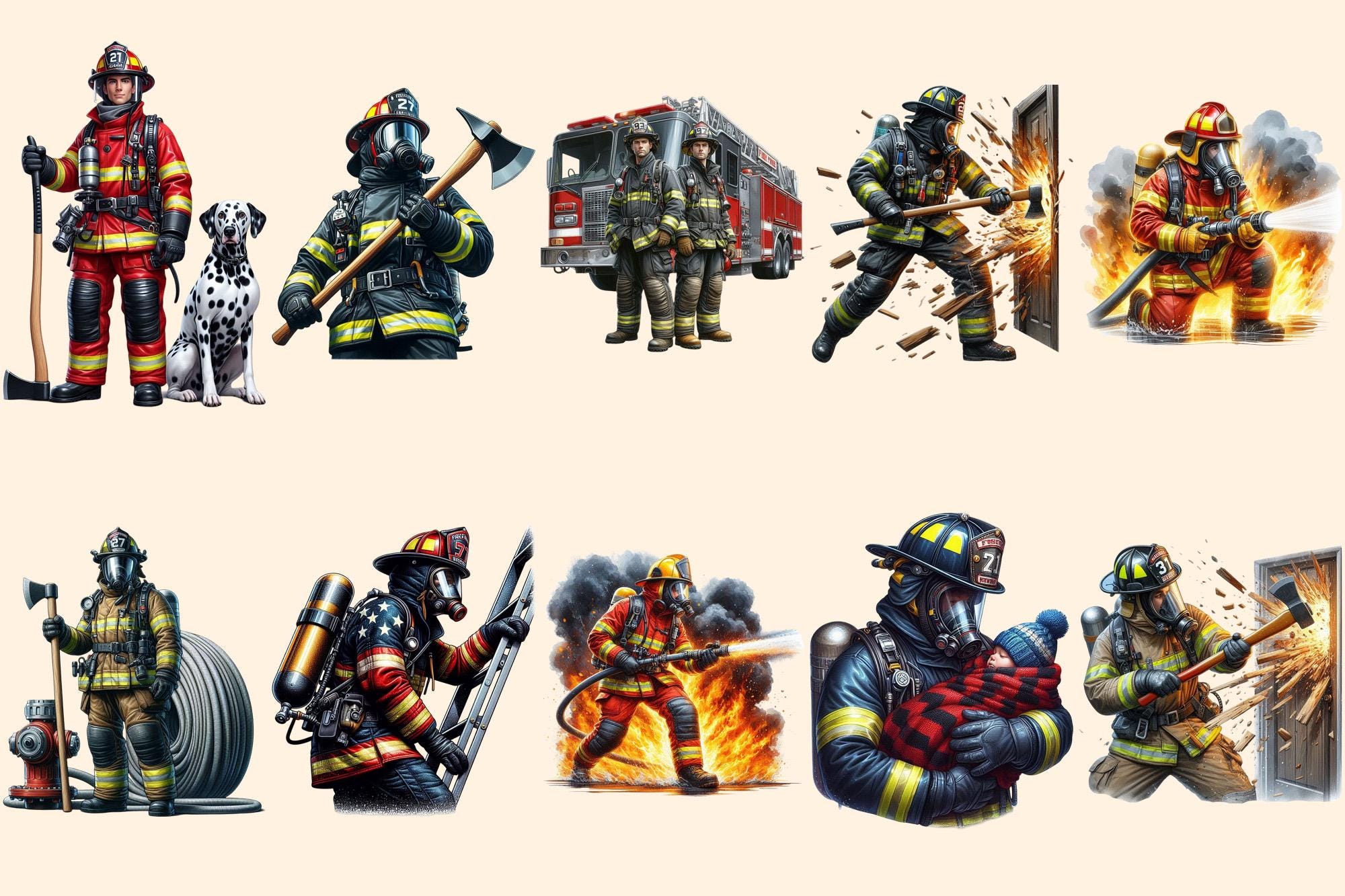 Firefighters PNG Clipart Collection – Emergency Rescue Graphics ...