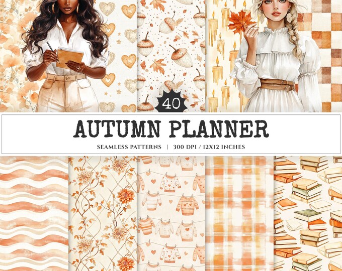 Just for Fall Border Pattern (digital Download) - Etsy Canada