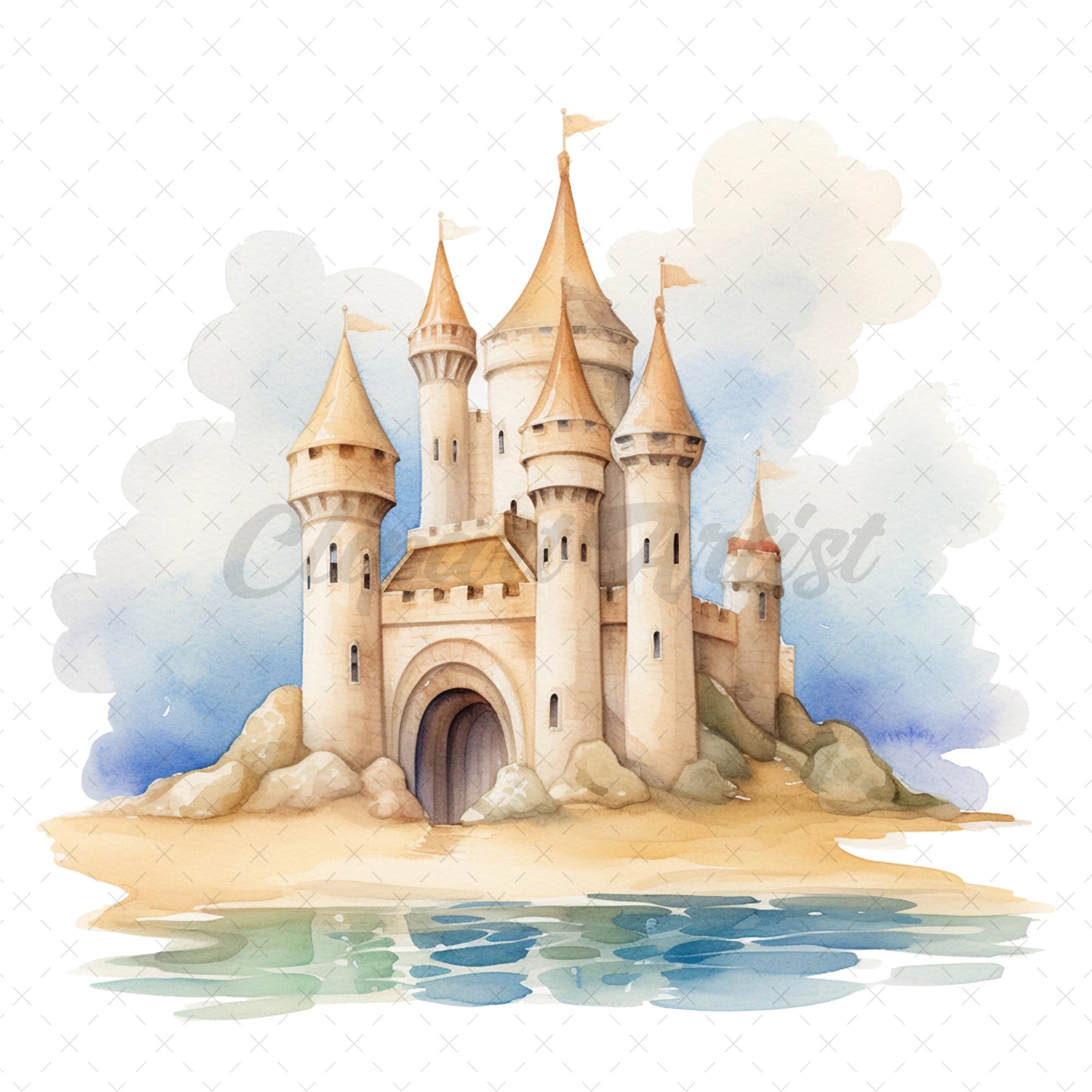 20 High-quality Sandcastle Clipart Sandcastle Digital - Etsy