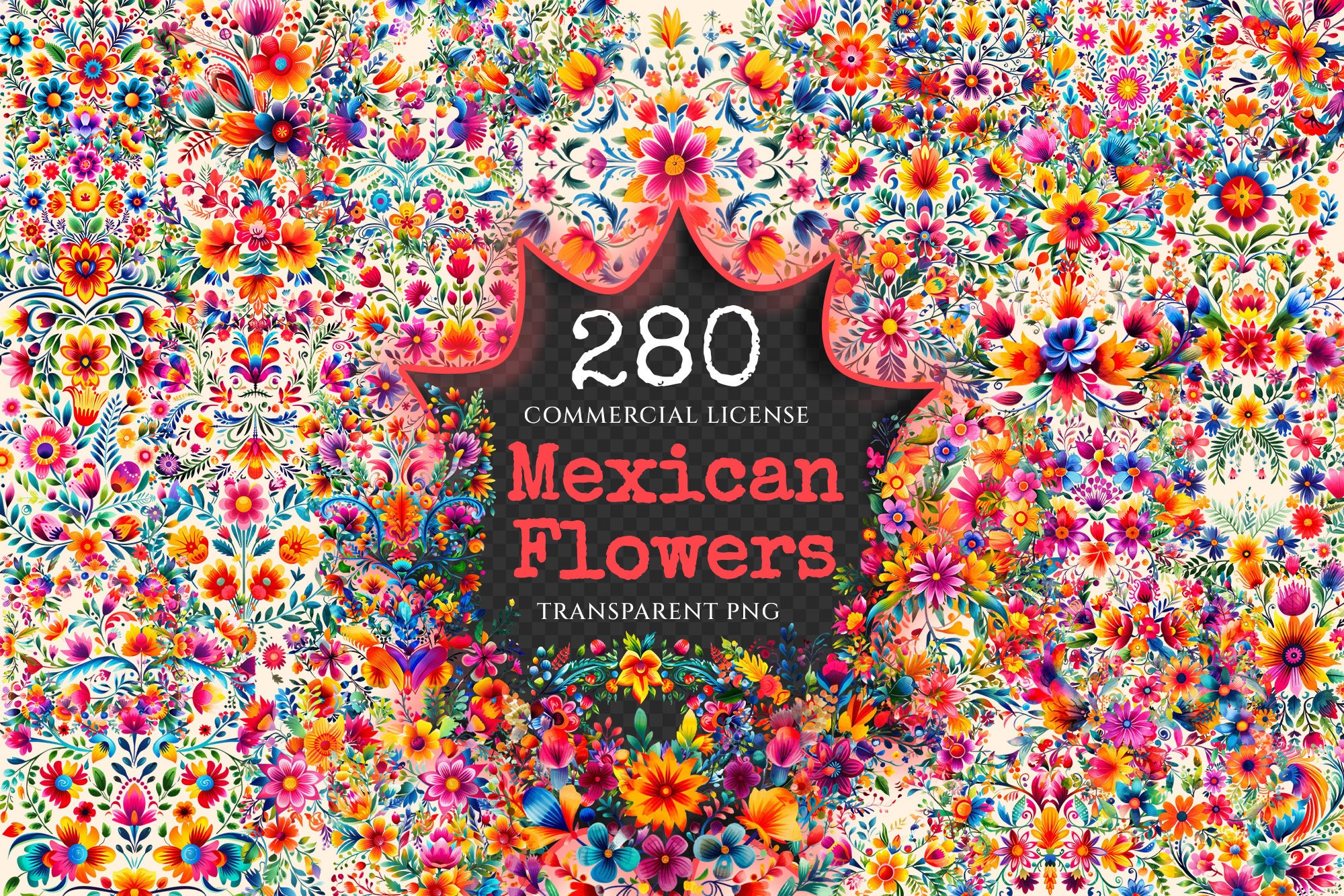 Mexican Watercolor Clipart Bundle – Otomi PNG Images (digital Download ...