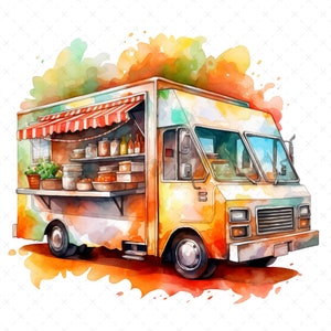 Food Truck Watercolor Clipart – Commercial Use (digital Download) - Etsy