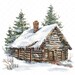 20 High-quality Snowy Log Cabin Clipart - Snowy Log Cabin Digital ...