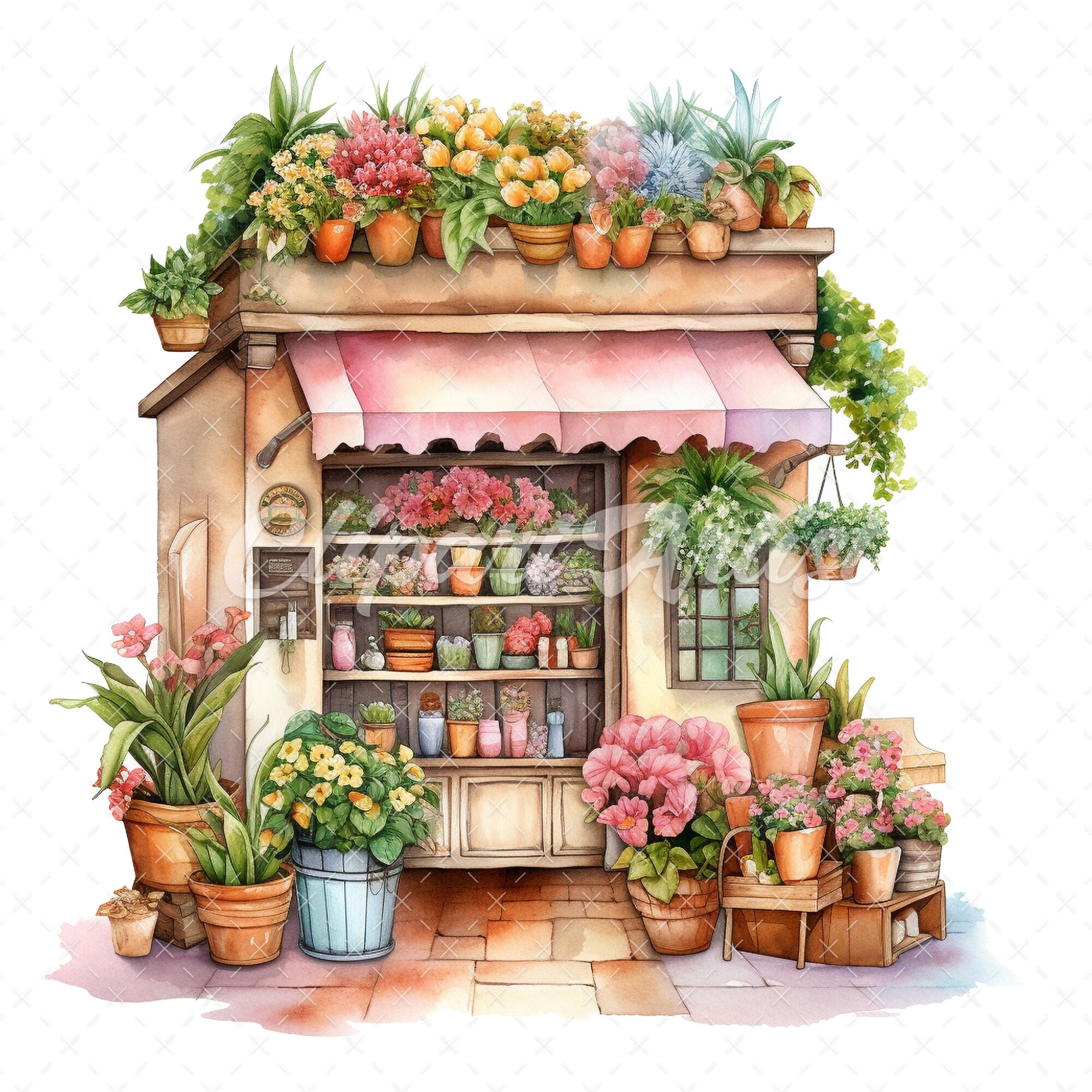 20 High-quality Flower Shops Clipart Flower Shops Digital - Etsy