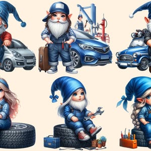 Mechanic Gnomes PNG Clipart – Car Repair Graphics (digital Download) - Etsy