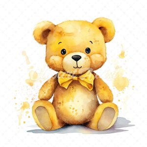 20 High-quality Yellow Teddy Bear Clipart - Yellow Teddy Bear Digital ...