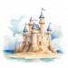 20 High-quality Sandcastle Clipart - Sandcastle Digital Watercolor JPG ...