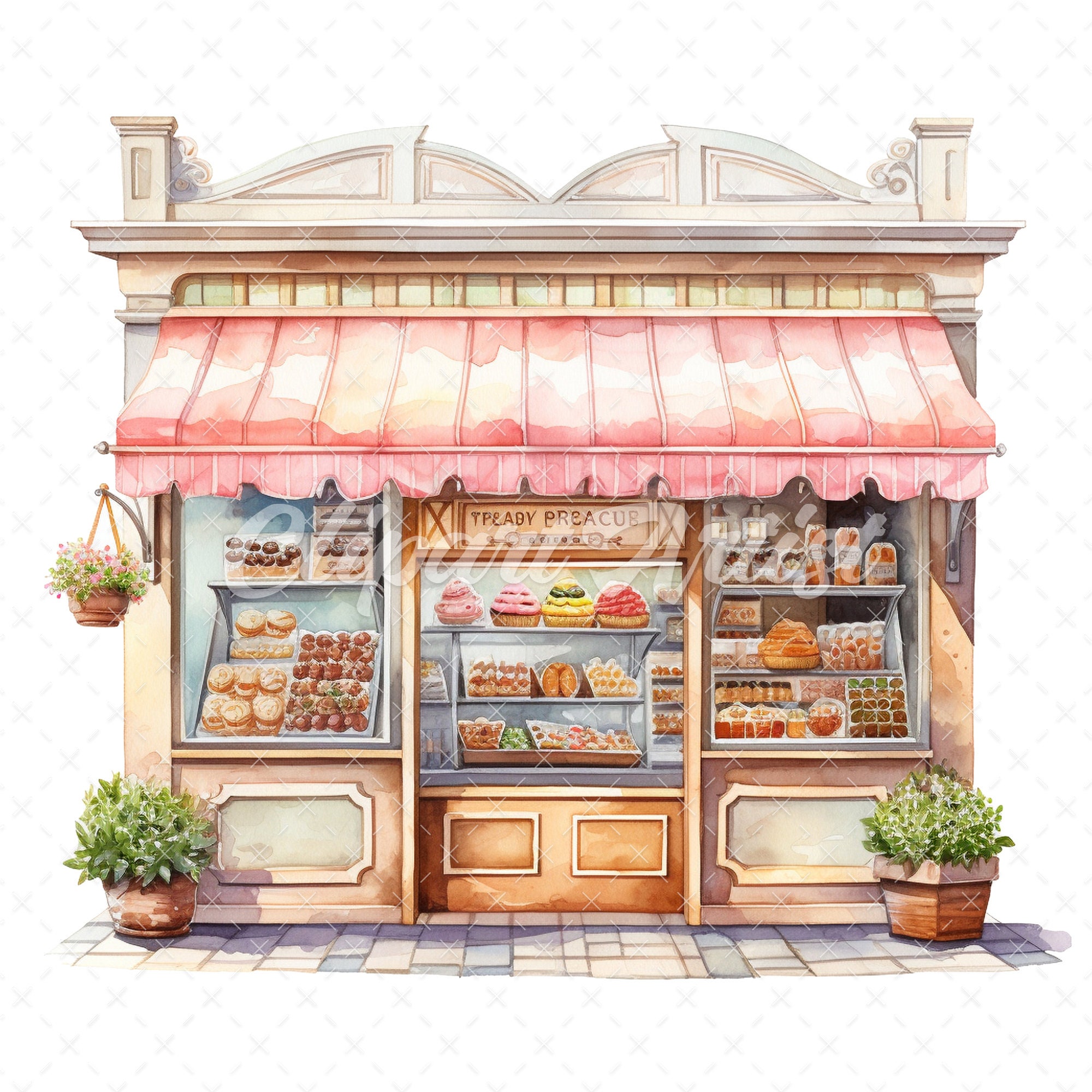 20 High-quality Bakery Storefronts Clipart Storefronts Digital ...