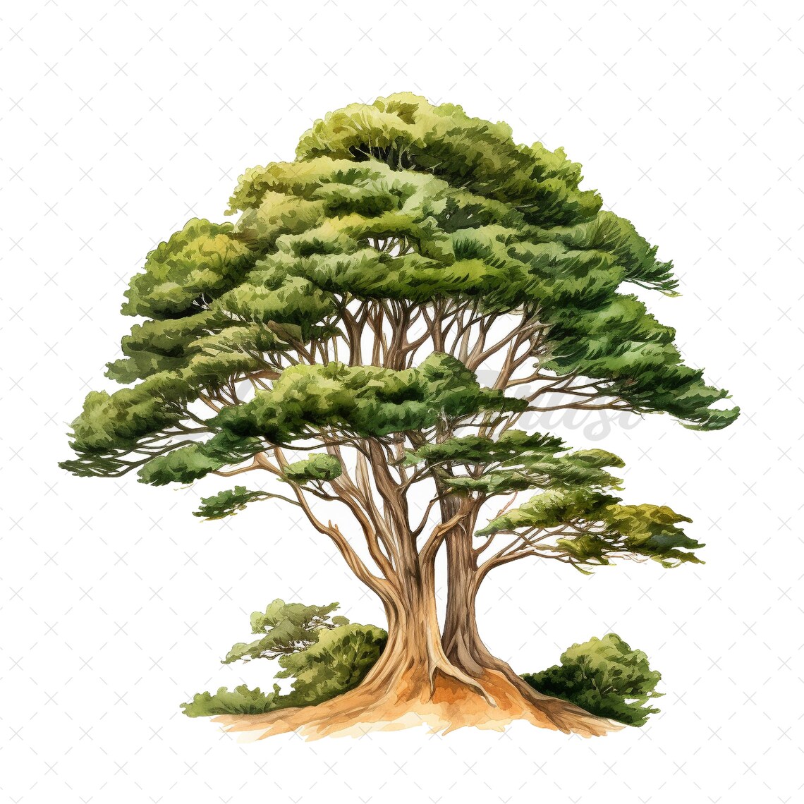 20 High-quality Cypress Trees Clipart Cypress Trees Digital Watercolor ...