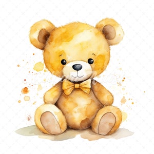 20 High-quality Yellow Teddy Bear Clipart - Yellow Teddy Bear Digital ...