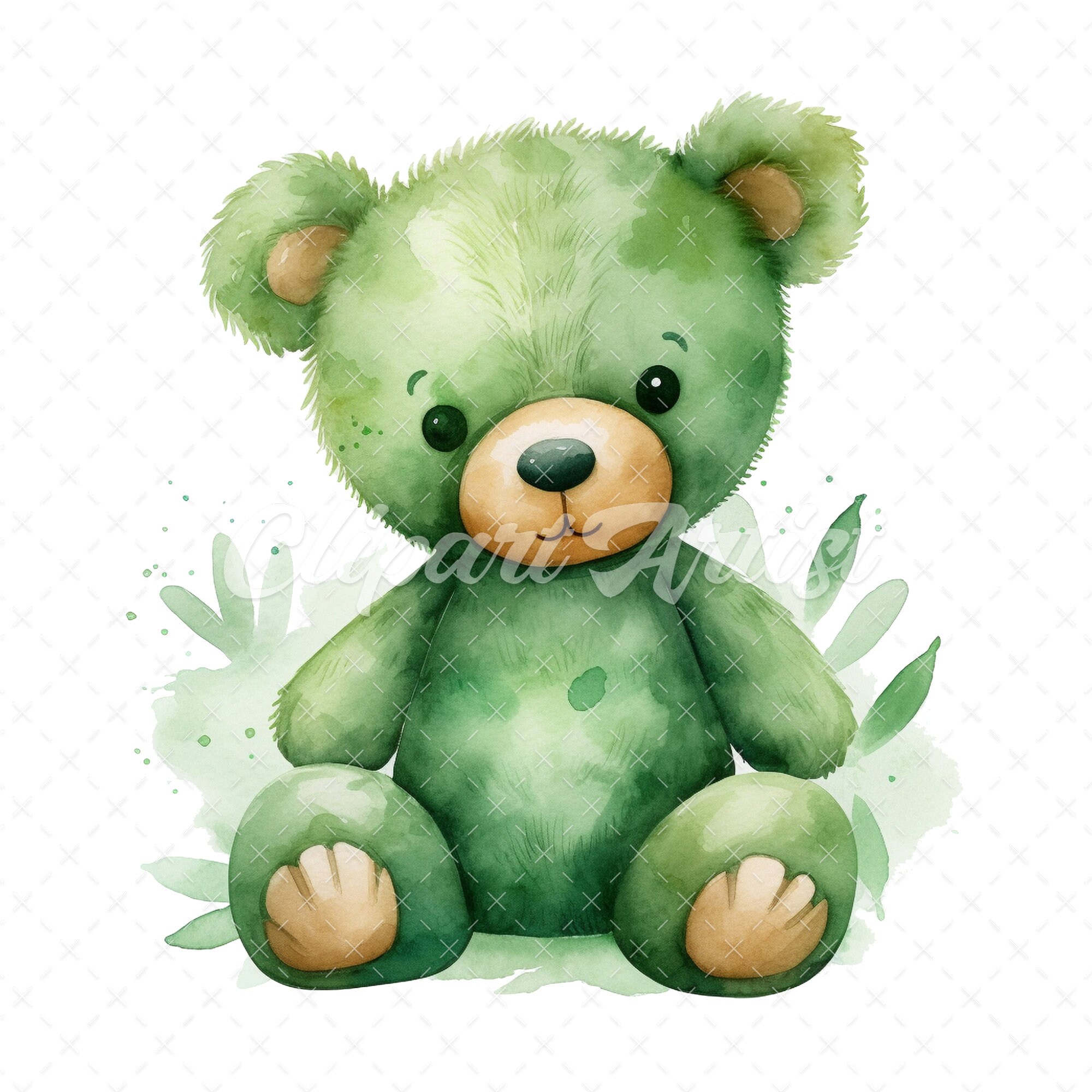 20 High-quality Green Teddy Bear Clipart Green Teddy Bear Digital ...