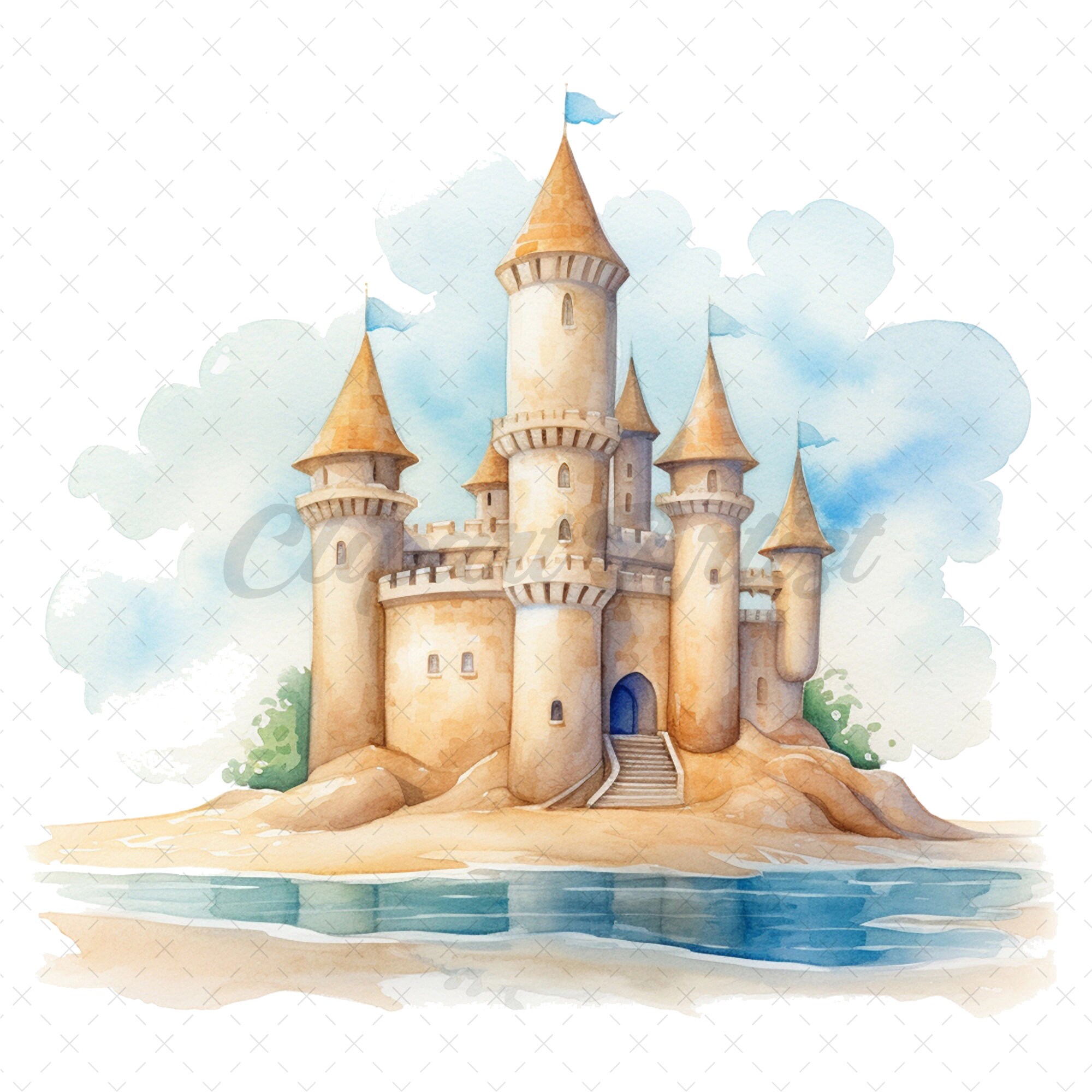 20 High-quality Sandcastle Clipart Sandcastle Digital - Etsy