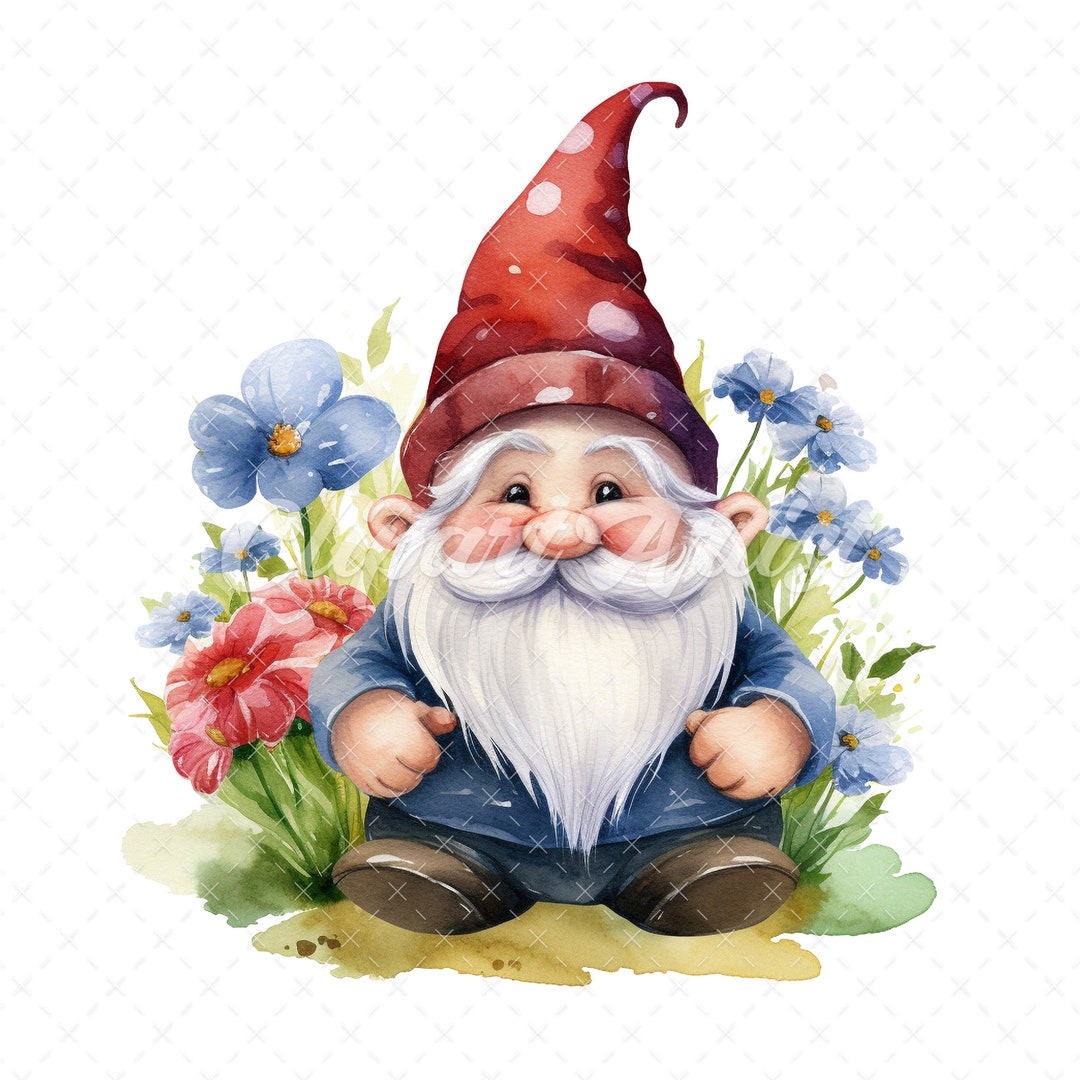 20 High-quality Happy Cute Gnome Clipart Happy Cute Gnome Digital ...