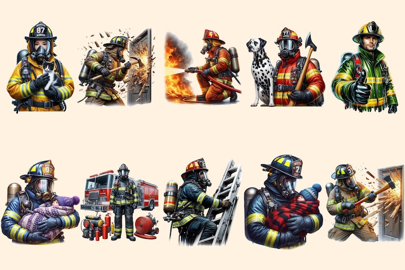 Firefighters PNG Clipart Collection – Emergency Rescue Graphics ...