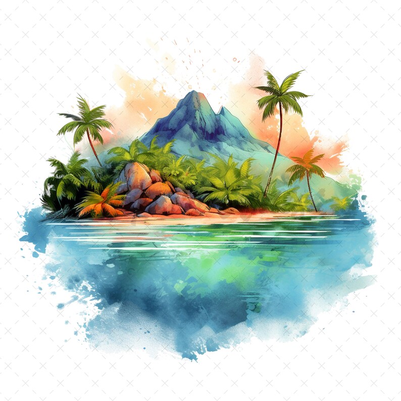 20 High-quality Tropical Islands Clipart Tropical Islands - Etsy
