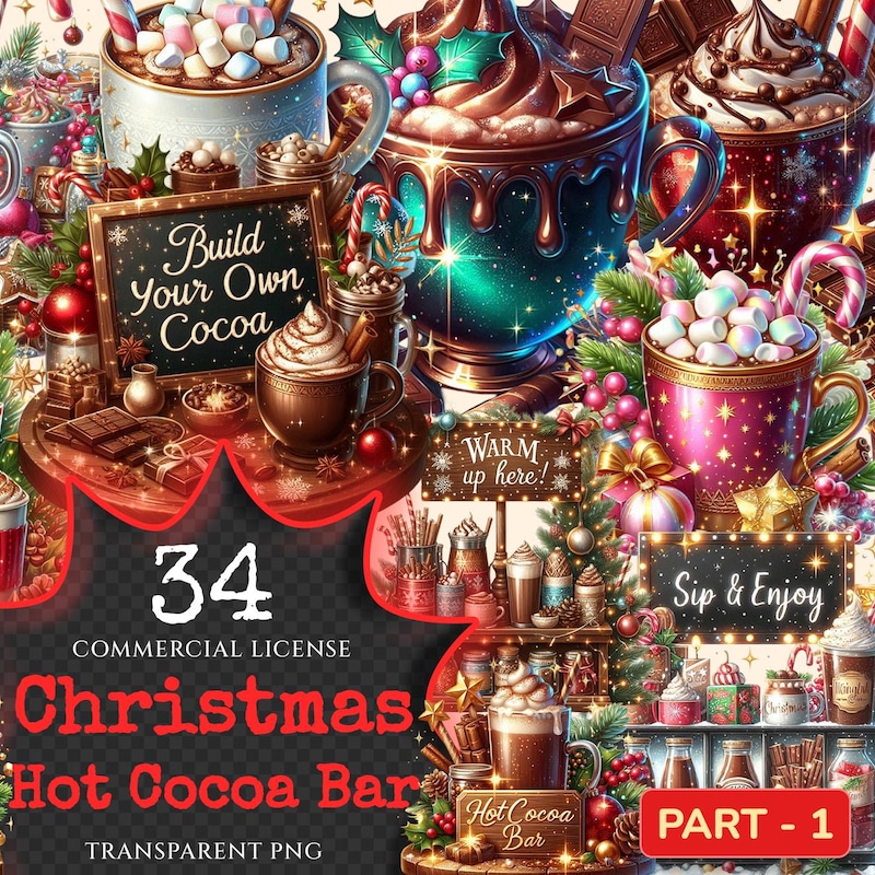 Hot Cocoa Clipart - Etsy