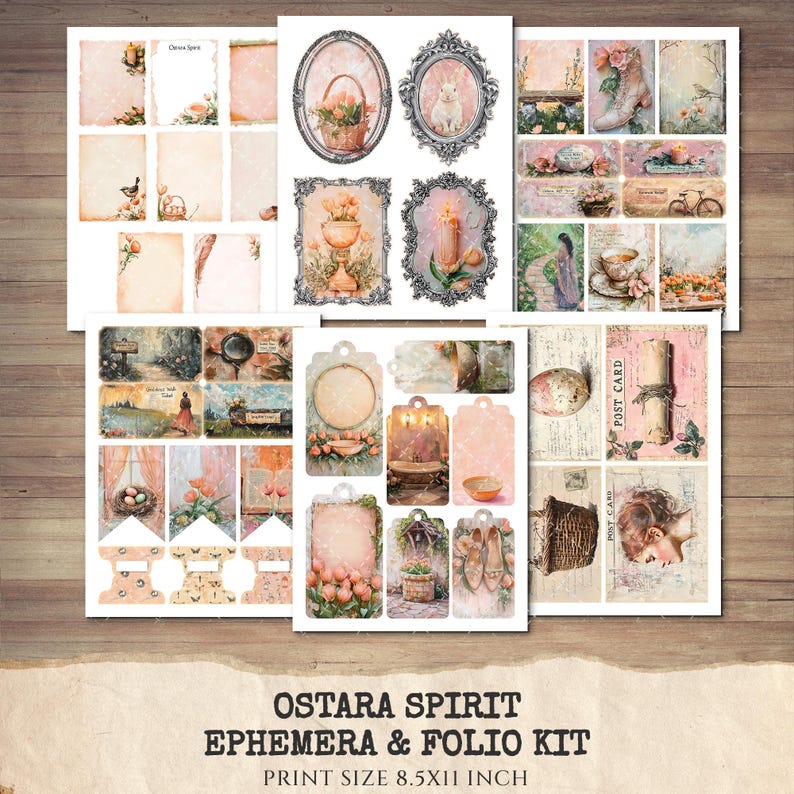 Ostara Spirit Ephemera Folio Kit – Pagan Spring Equinox Goddess Ritual ...
