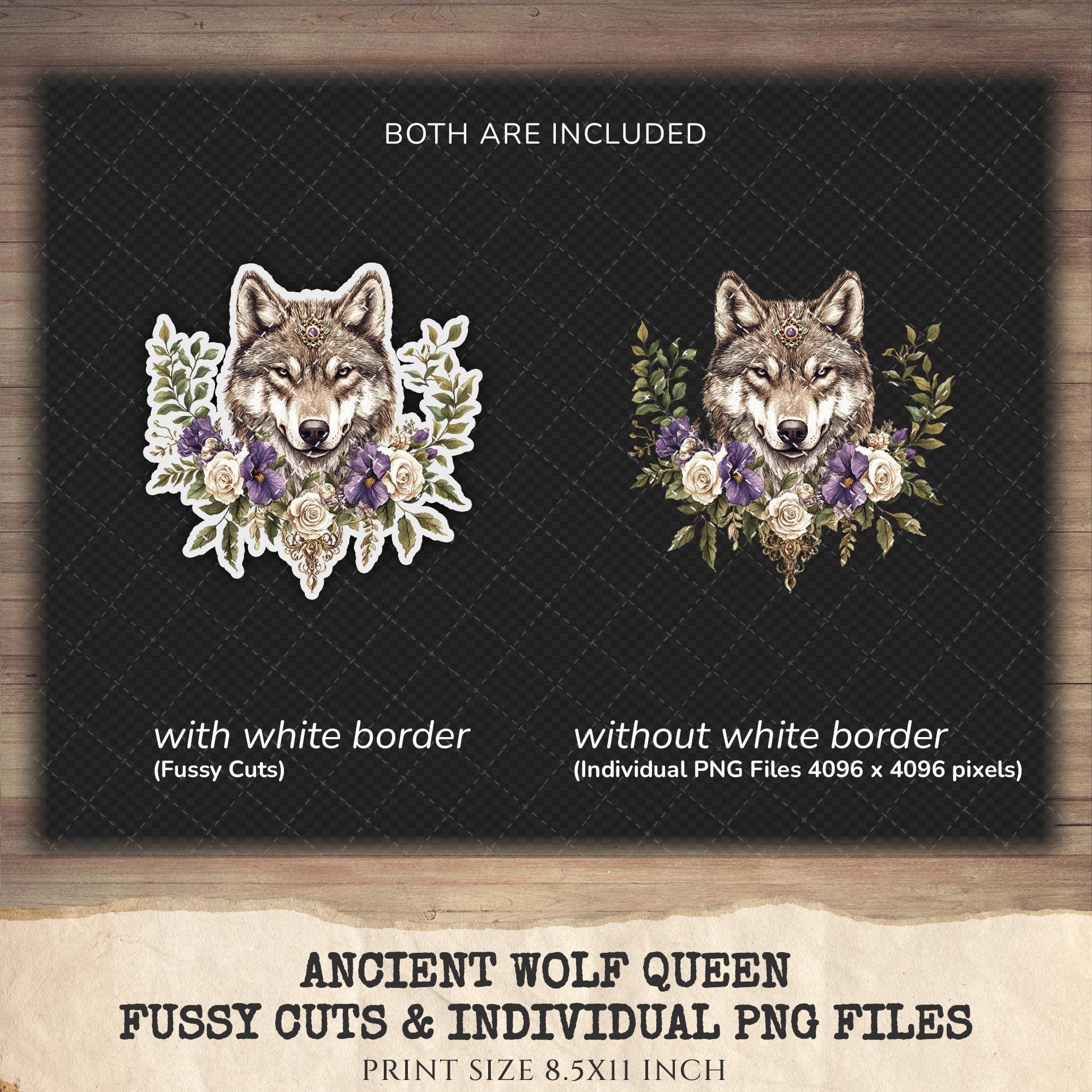 Ancient Wolf Queen Clipart Set – Regal Woman Illustrations, Lost ...