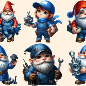 Mechanic Gnomes PNG Clipart – Car Repair Graphics (digital Download) - Etsy