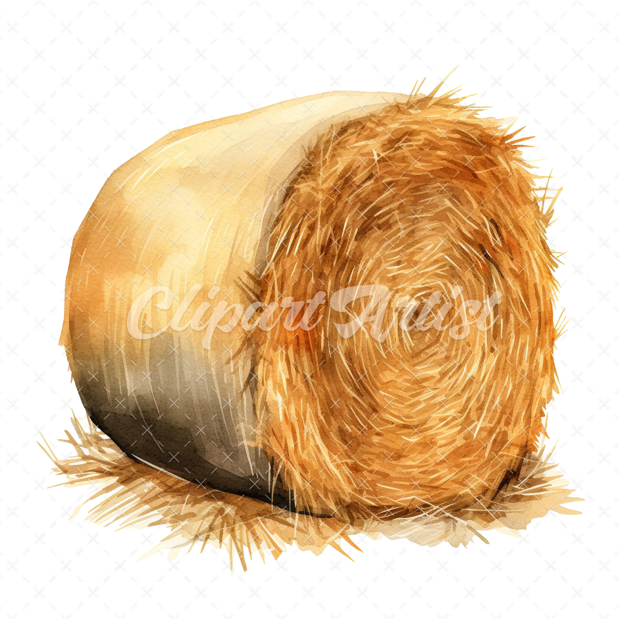 19 High-quality Hay Bale Clipart Hay Bale Digital Watercolor JPG ...