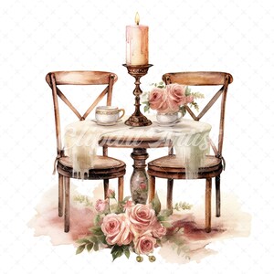 20 High-quality Romantic Tables Clipart - Romantic Tables Digital ...