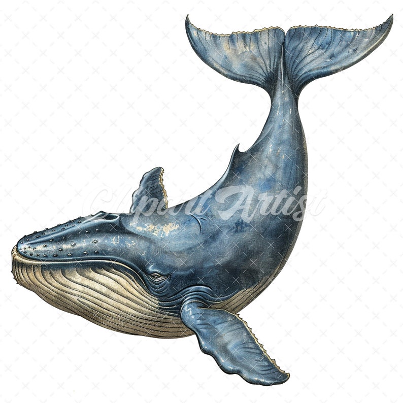 Blue Whale Watercolor Clipart – Commercial Use (Digital Download) - Etsy 日本