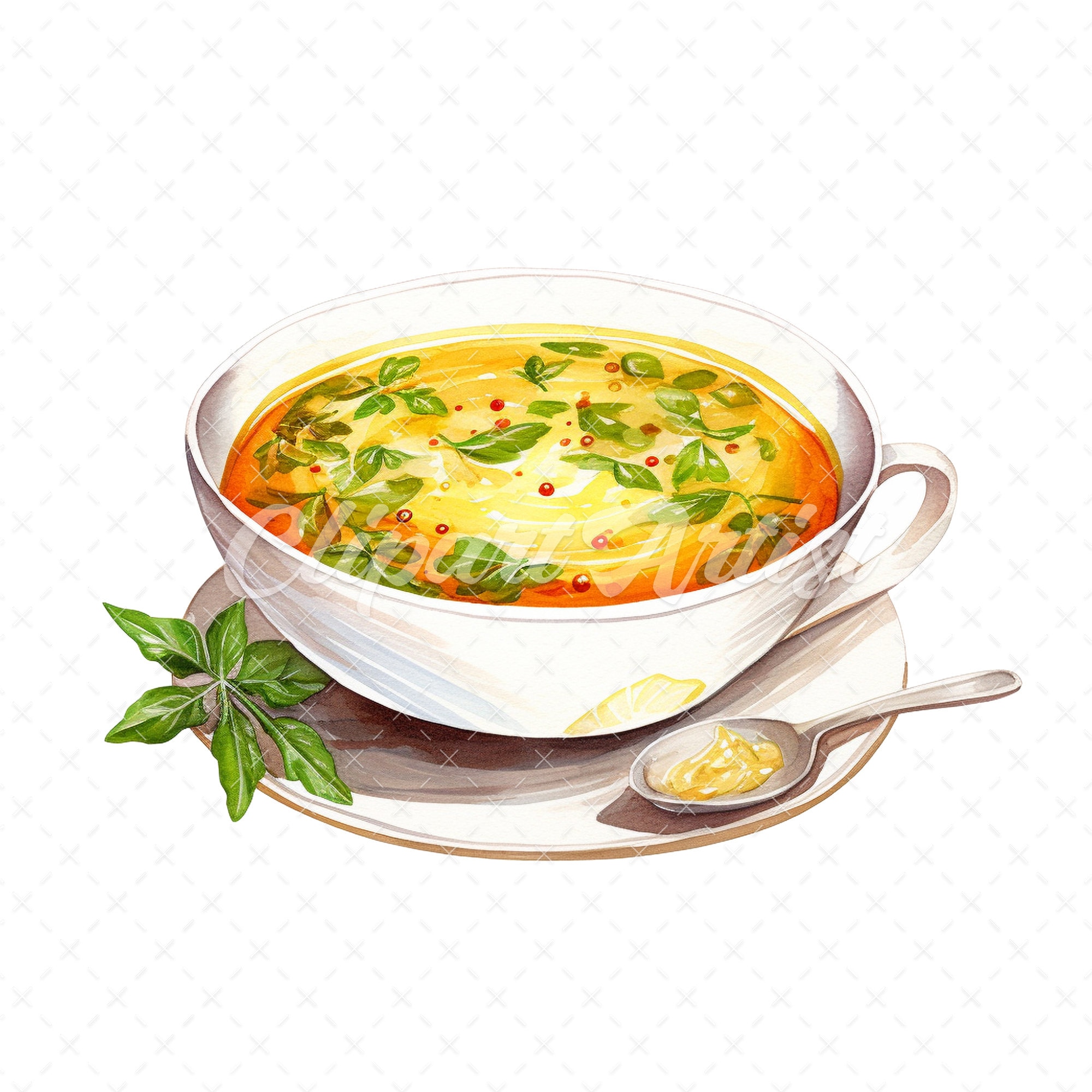 20 High-quality Soup Clipart Soup Digital Watercolor JPG Instant ...