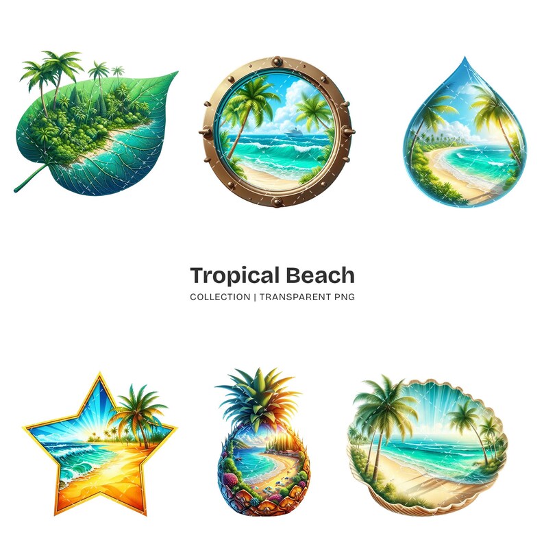 Tropical Beach PNG Clipart Collection – Seaside Summer Graphics (57 PNG ...