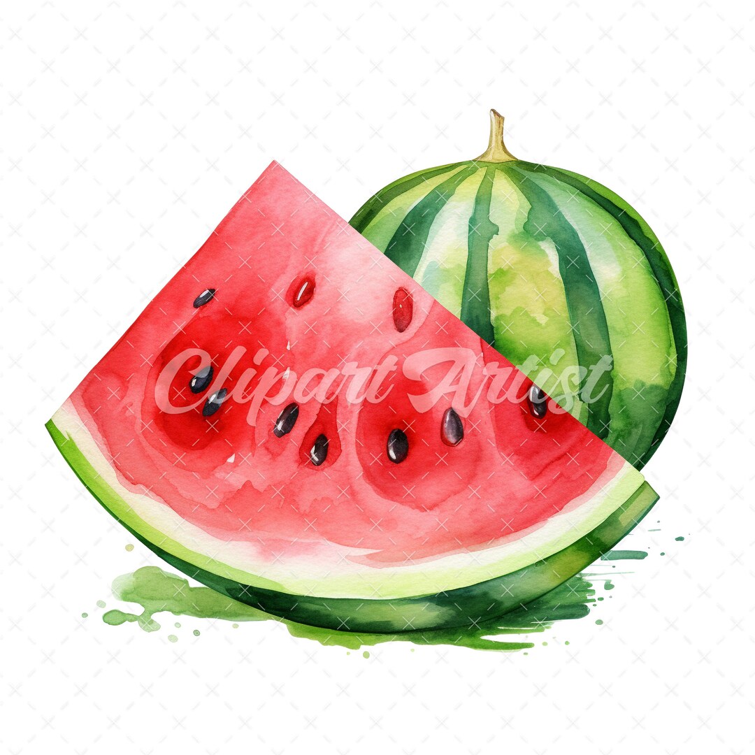 20 High-quality Watermelon Clipart - Watermelon Digital Watercolor JPG ...
