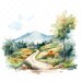 19 High-quality Hill Road Clipart Hill Road Digital Watercolor JPG ...