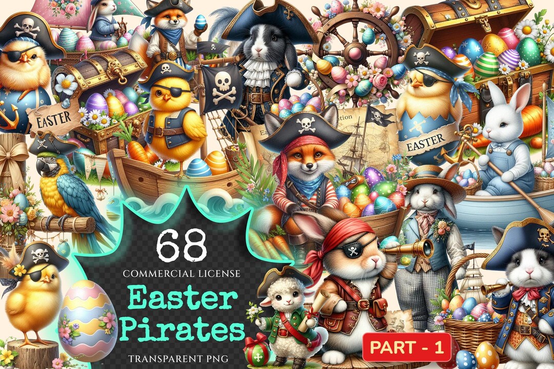 Easter Pirates PNG Clipart Collection - 68 PNG, Whimsical Spring ...