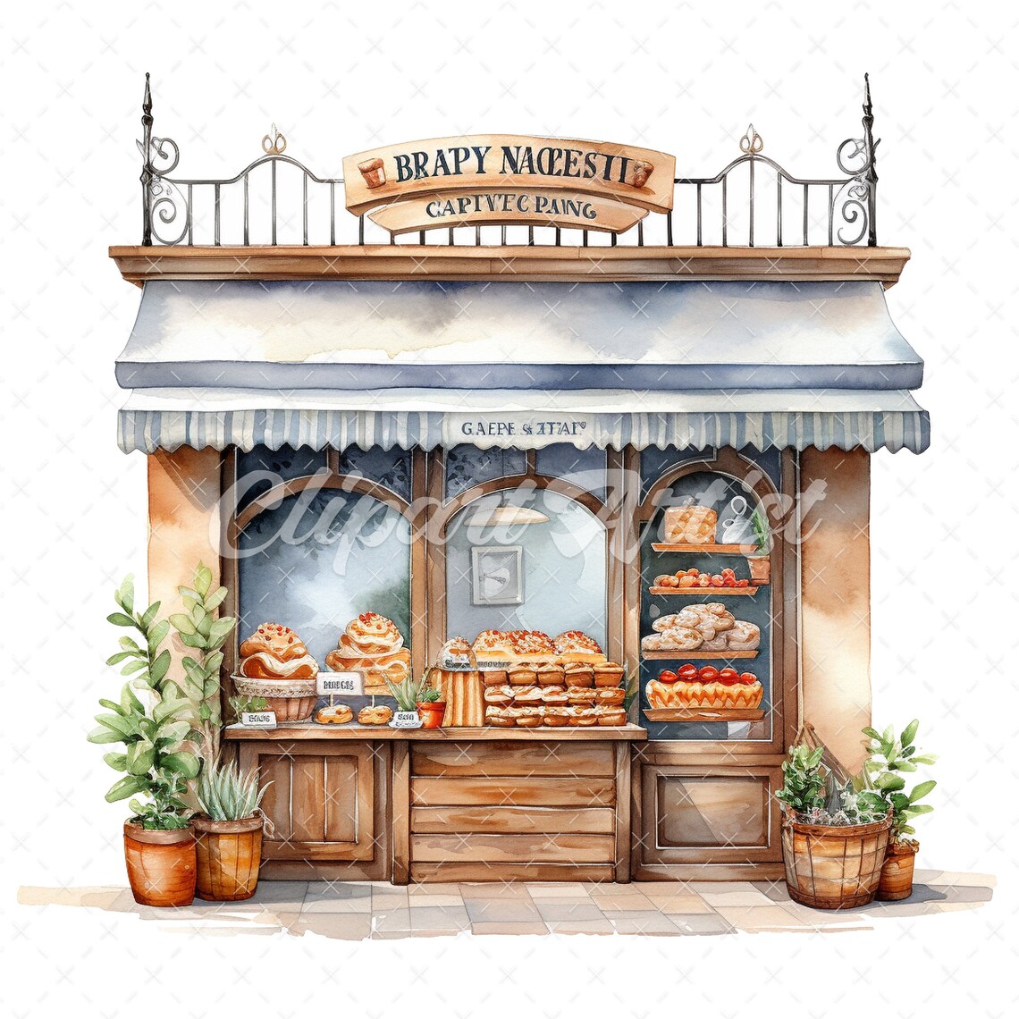 20 High-quality Bakery Storefronts Clipart Storefronts Digital ...