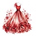 Red Dress Watercolor Clipart – Fashion Illustration (digital Download ...