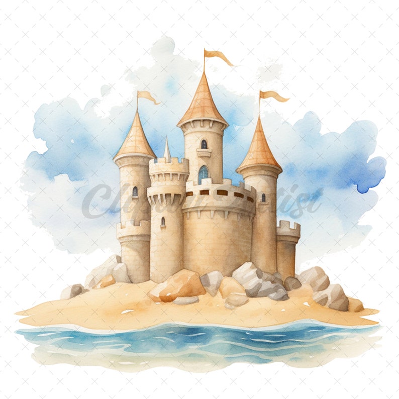20 High-quality Sandcastle Clipart Sandcastle Digital - Etsy