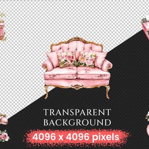 Pink Antiques Watercolor Clipart Bundle – Vintage Graphics (digital ...