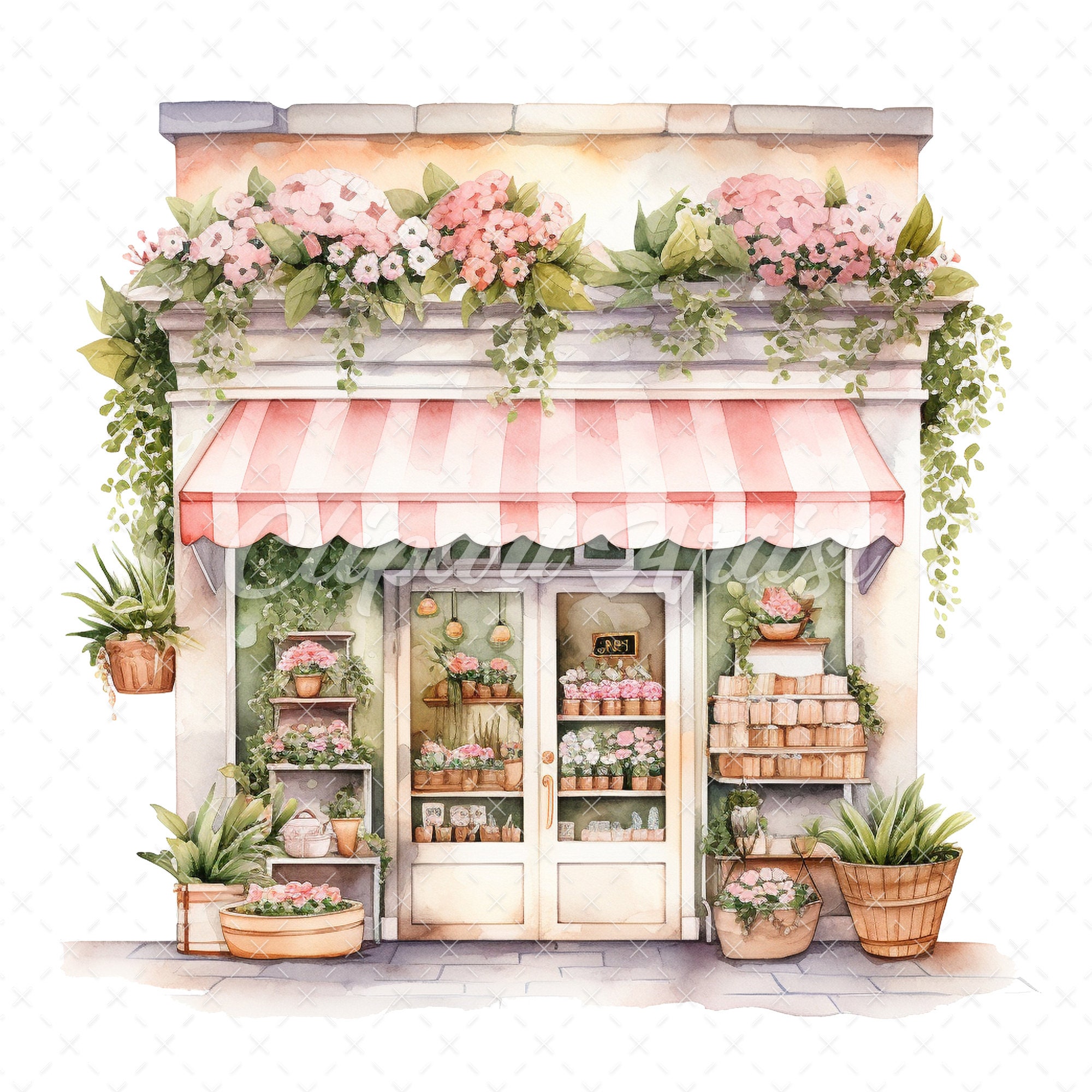 20 High-quality Floral Storefronts Clipart Storefronts Digital ...
