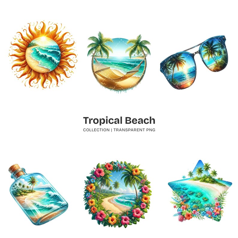 Tropical Beach PNG Clipart Collection – Seaside Summer Graphics (57 PNG ...