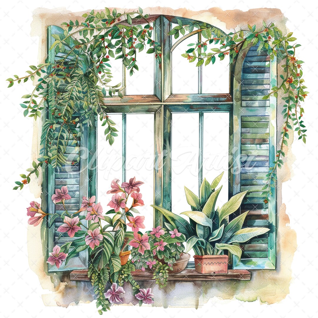 20 High-quality Victorian Windows Set-1 Clipart - Victorian Windows ...