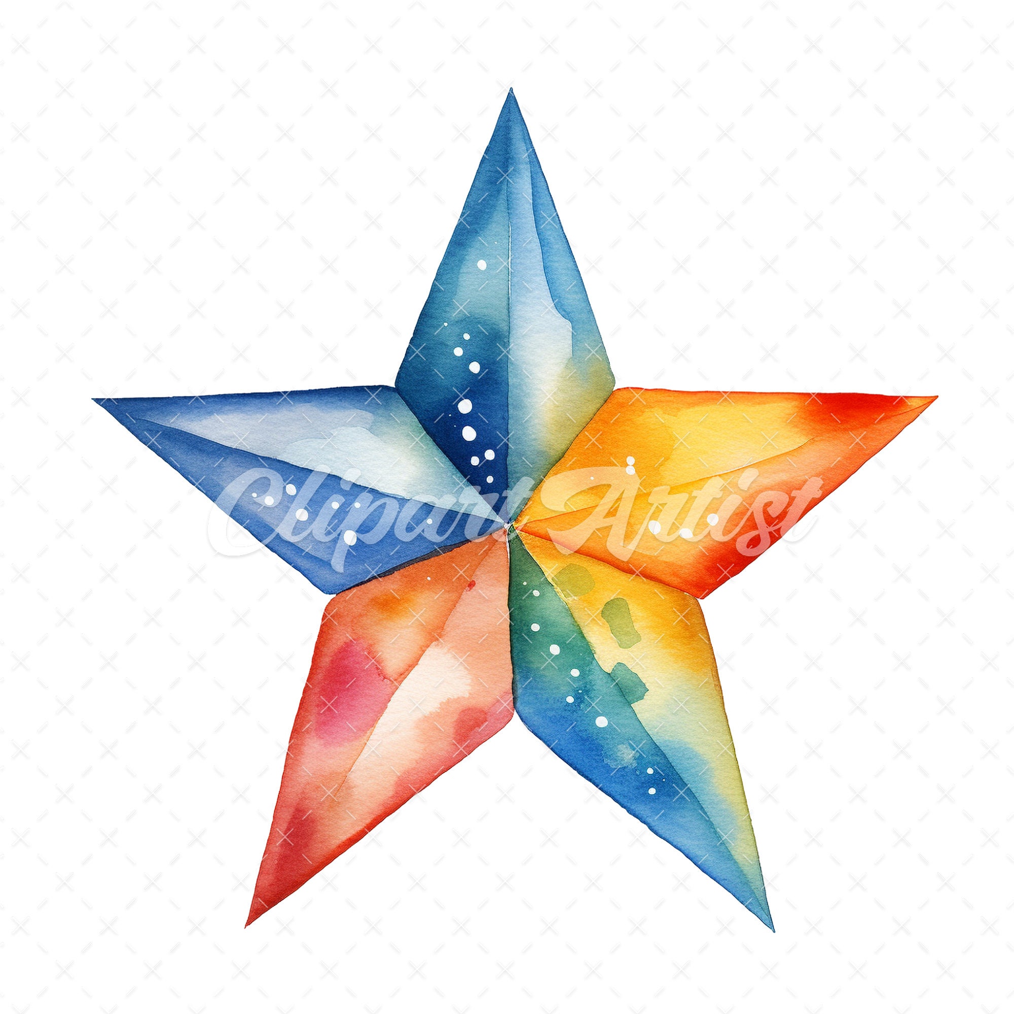20 High-quality Star Clipart Star Watercolor JPG Instant Download for ...