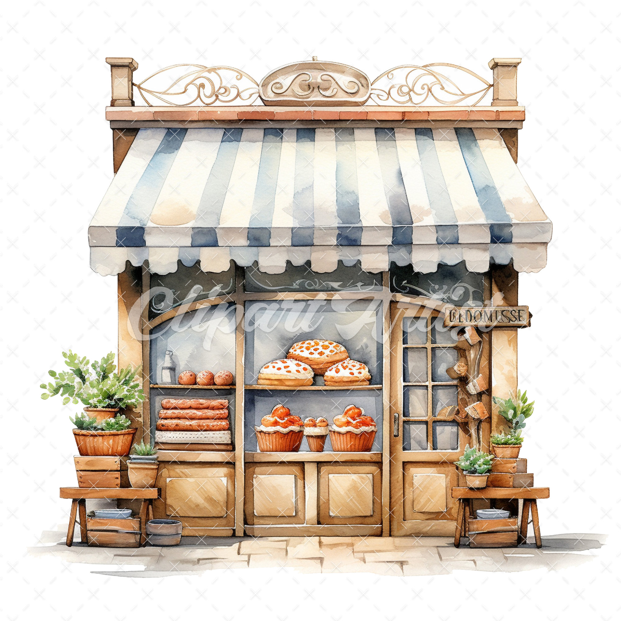 20 High-quality Bakery Storefronts Clipart - Storefronts Digital ...